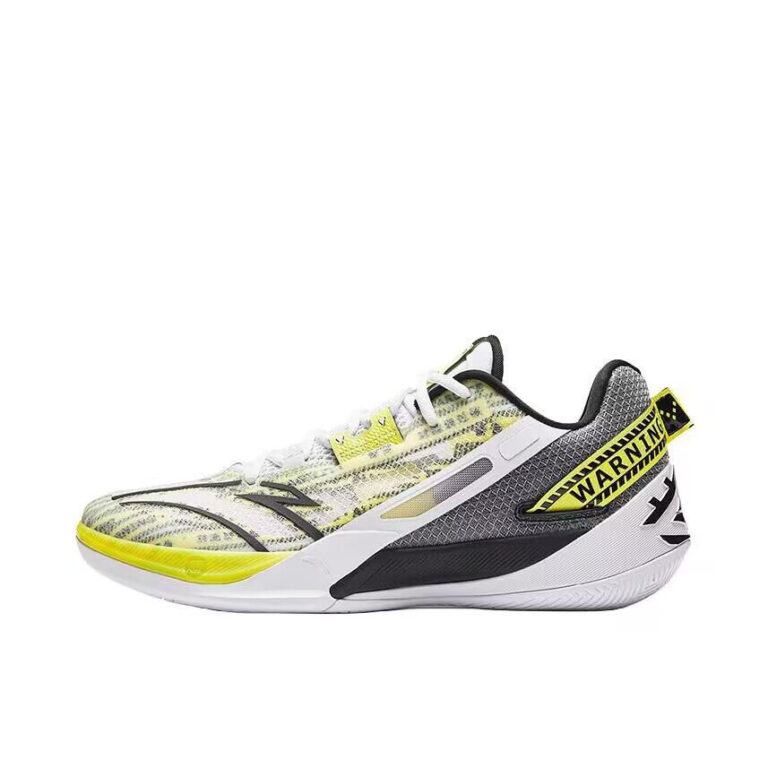 ANTA Sweep 5 Allergy Warning Basketball Shoes White/Black/Yellow – ANTA ...